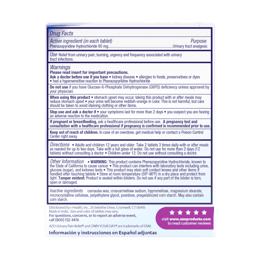 AZO Urinary Pain Relief Tablets | Shop Tablets for Urinary Pain Relief ...